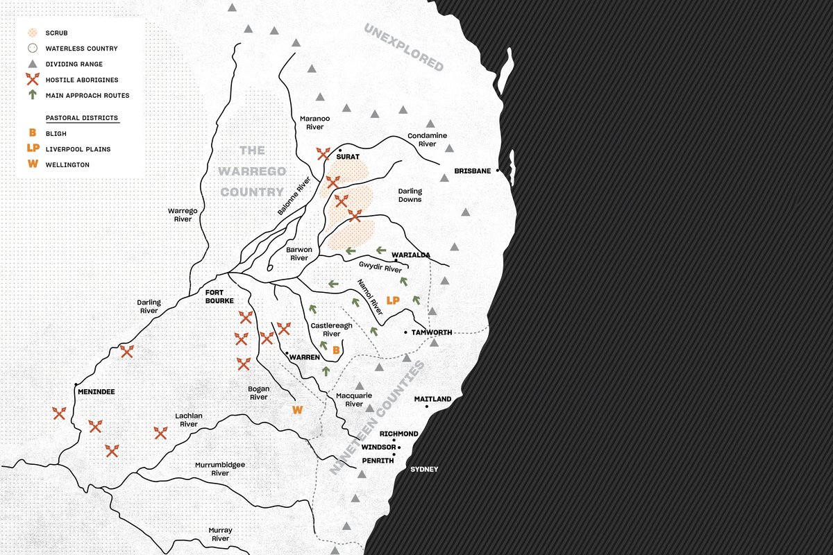 The Approach to the Warrego Country map, c. 1845 - The Australian Museum