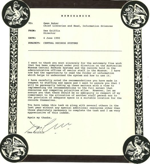 Who framed the memo? - The Australian Museum Blog